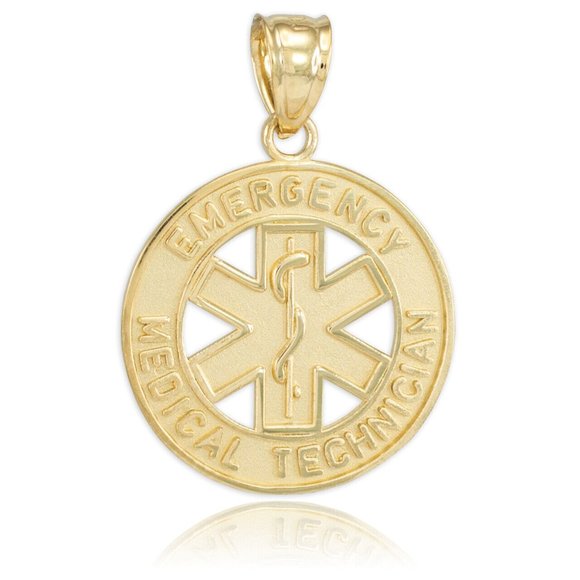 Element Shine | Jewelry | 4k Solid Gold Star Of Life Emt Medical ...